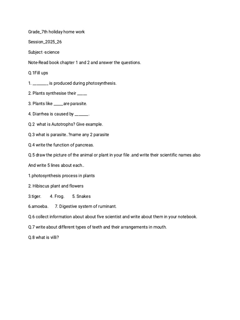 Grade - 7th Holid-WPS Office | PDF