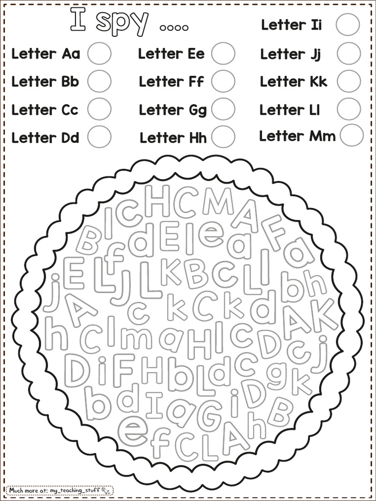 ABC PIZZA I Spy Letters A-M | PDF