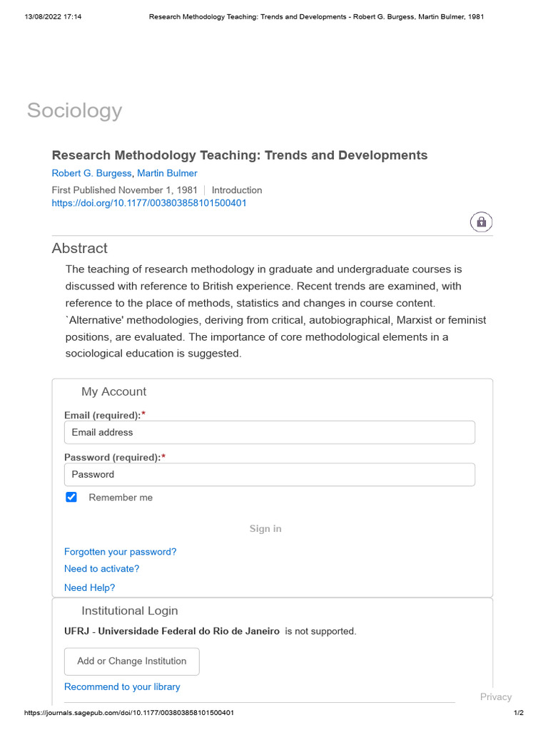 Research Methodology Teaching - Trends and Developments | PDF