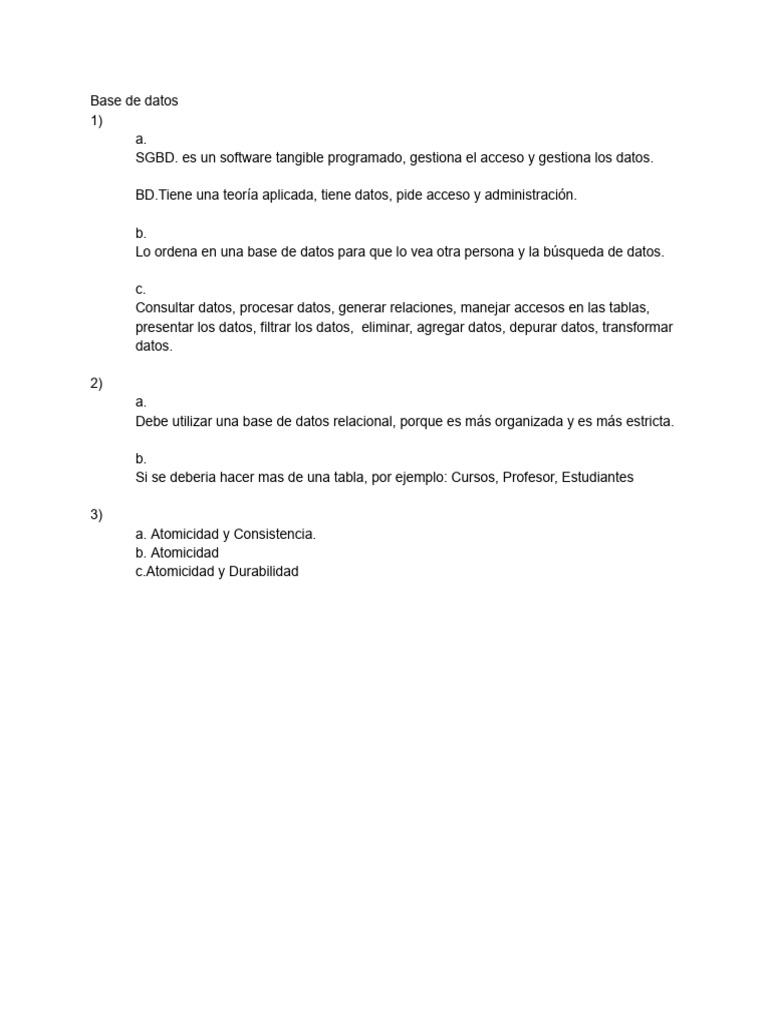 TP1 Base de Dato | PDF