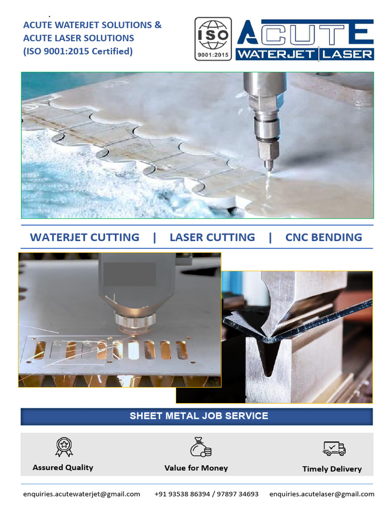Acute Laser & Waterjet Cutting Services | PDF | Metals | Materials