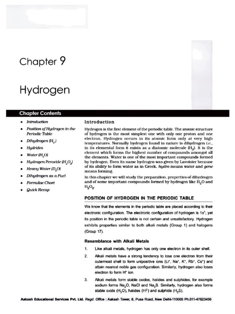 Hydrogen | PDF
