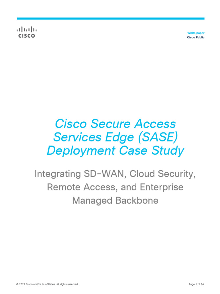 Sase CX Deployment 2021 24pages | PDF | Computer Network | Proxy Server
