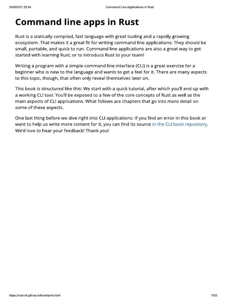Rust Cli | PDF