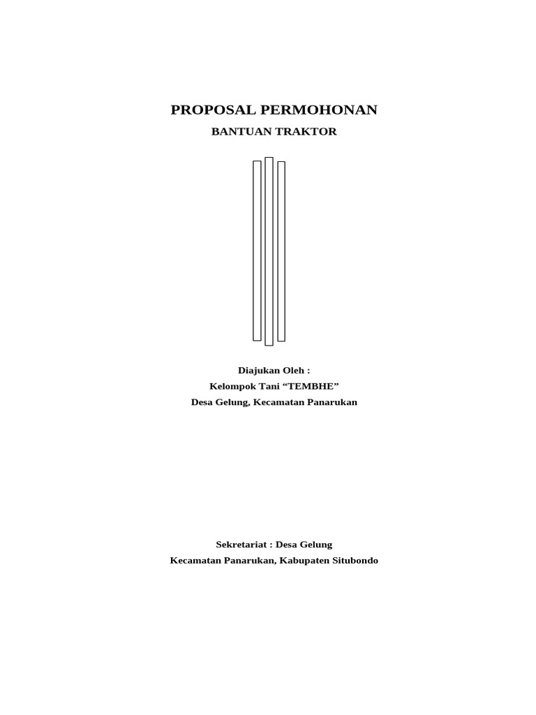 Proposal Permohonan Traktor Gelung | PDF