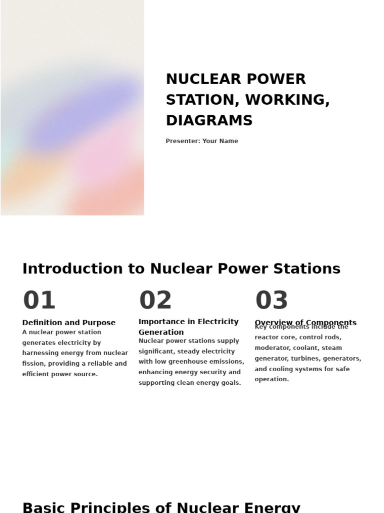 Nuclear Power Station - Working and Diagrams | PDF | Nuclear Reactor ...