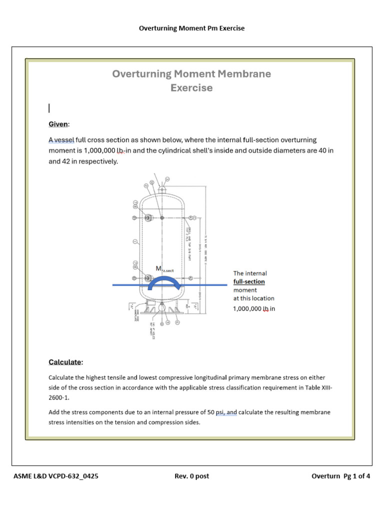 Mathcad - B75 Overturning Moment - Post-Class | PDF | Stress (Mechanics ...