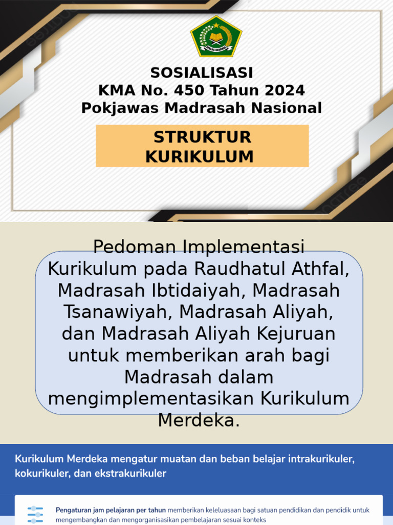 Struktur Kurikulum KMA 450 Tahun 2024 | PDF