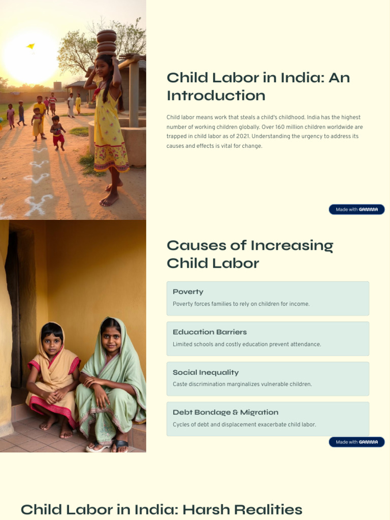 Introduction to Child Labor in India | PDF | Child Labour | Labour ...