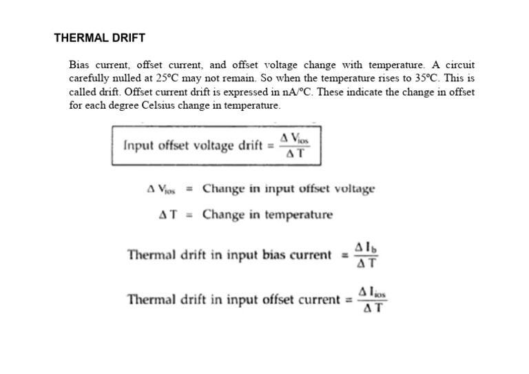 Thermal Drift | PDF