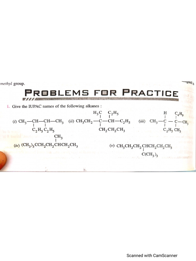 Iupac Naming For Practice | PDF