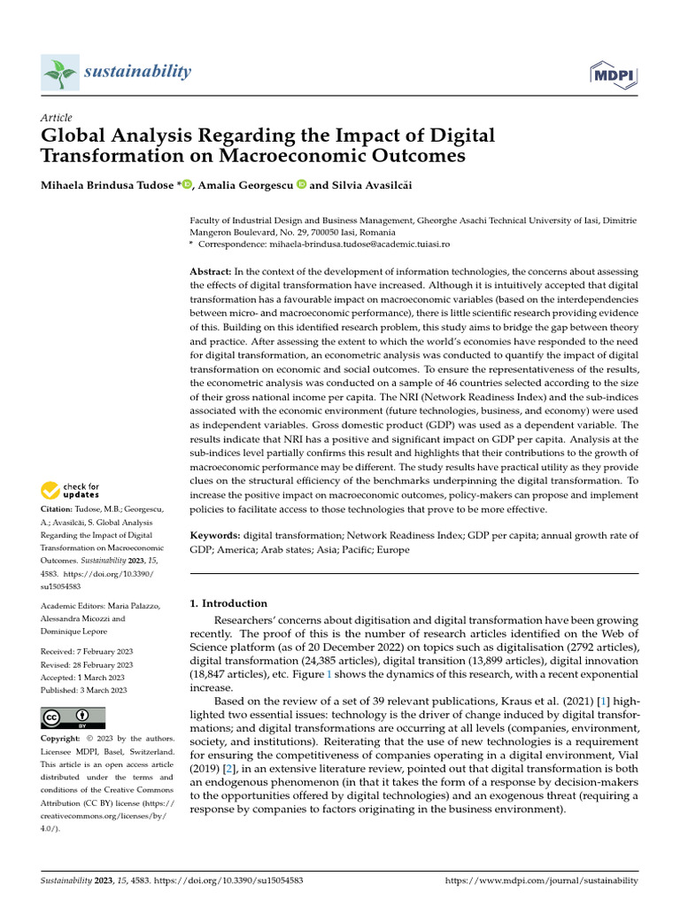 Global Analysis Regarding The Impact of | PDF | Macroeconomics | Gross ...