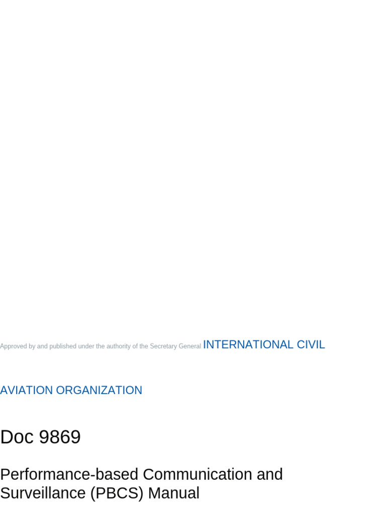 Performance-Based Communication and Surveillance (PBCS) Manual | PDF ...