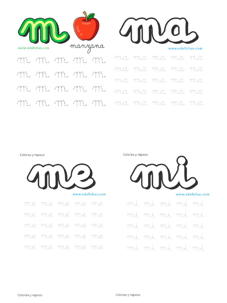 Caligrafia Ma Me Mi Mo Mu | PDF