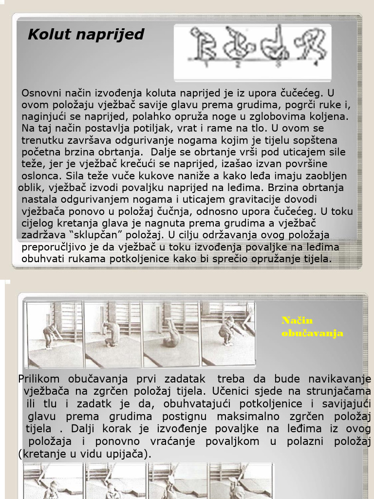 Gimnastika - Kolut Napred | PDF