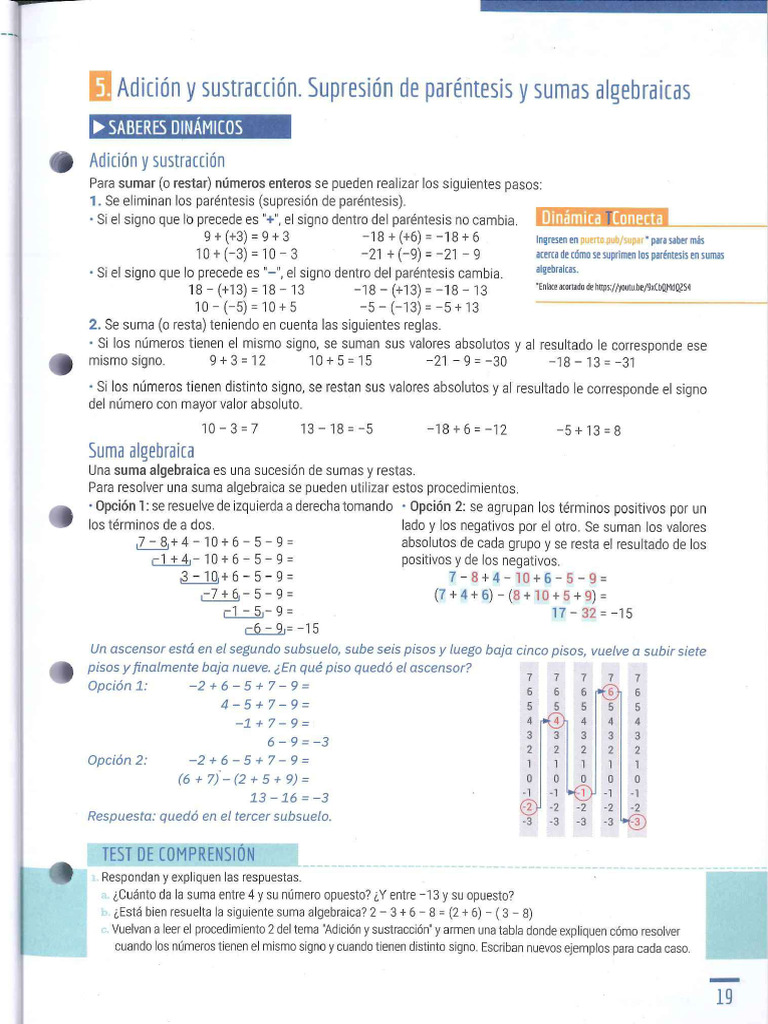 Operaciones Con Números Enteros | PDF