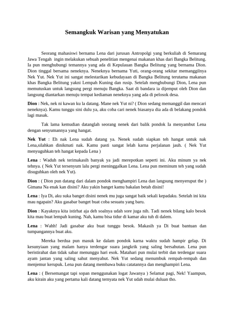 Naskah Monolog - Shintia ArdilaPutri | PDF