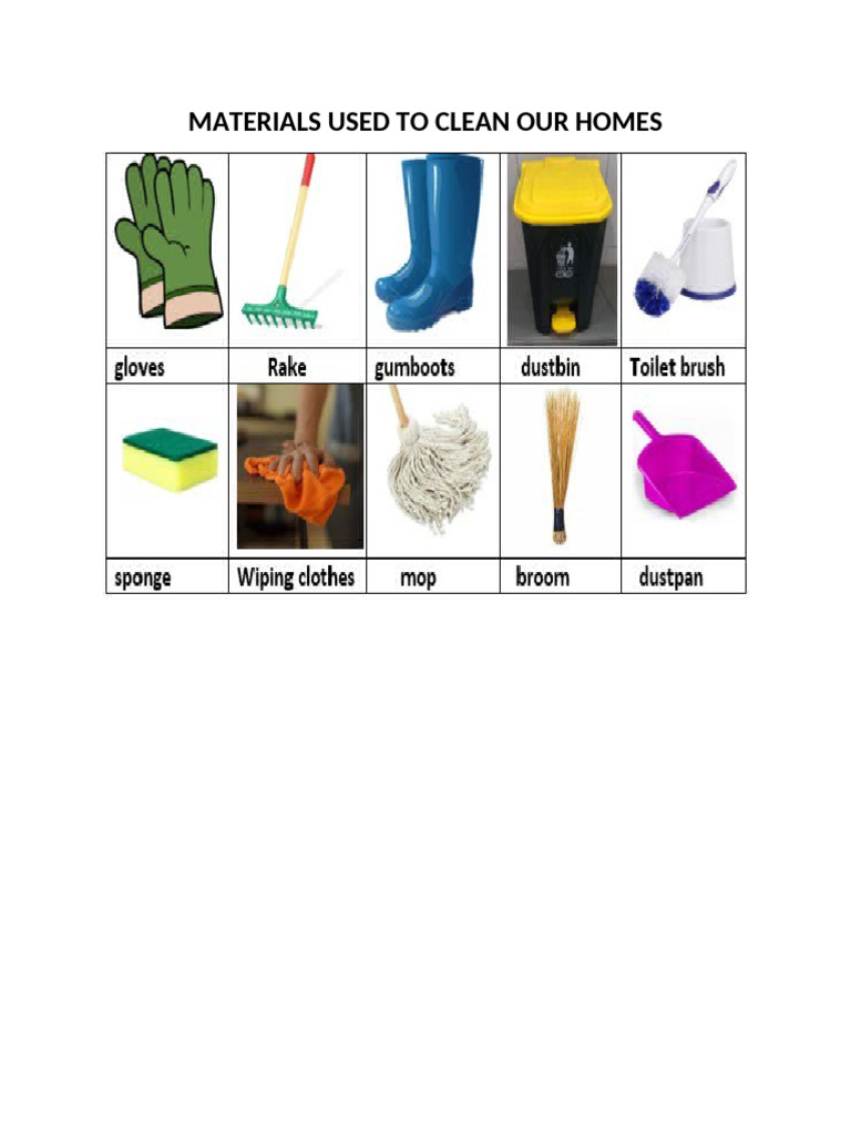 Materials Used To Clean Our Homes | PDF