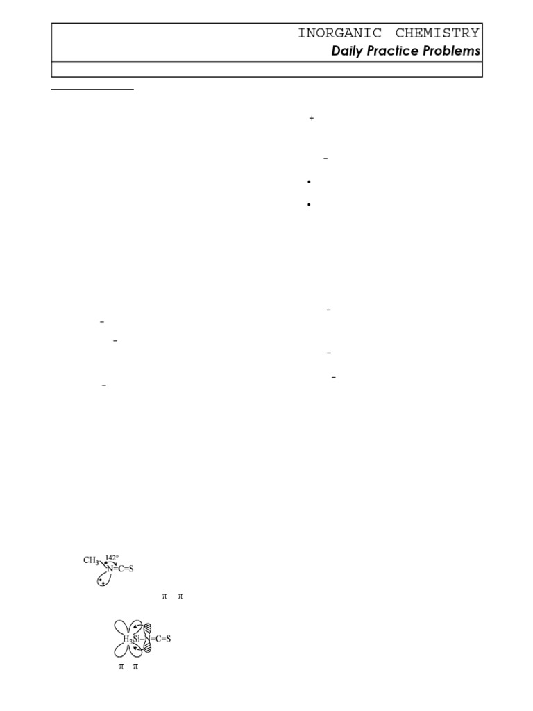 DPP (3) 13th Inorganic Chemistry - PMD | PDF | Chemical Bond ...