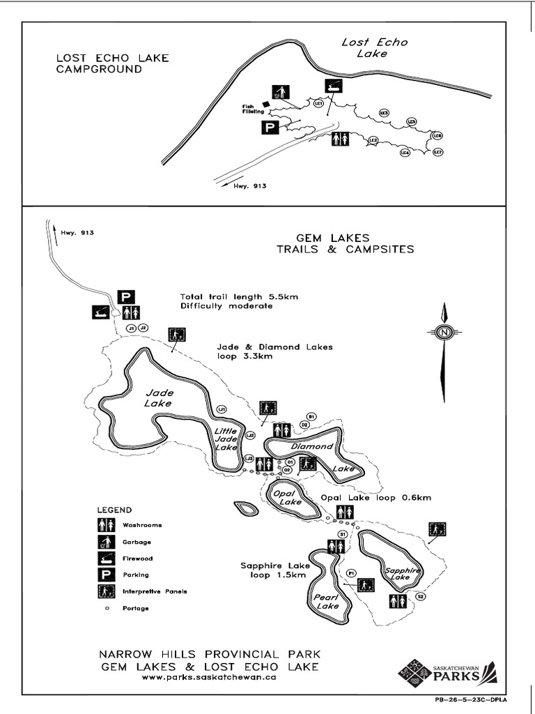 Narrow Hills Gem Lakes Lost Echo Lake Map | PDF