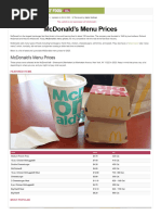McDonalds Menu Prices UK and Price List McDonald's 2024 | PDF ...