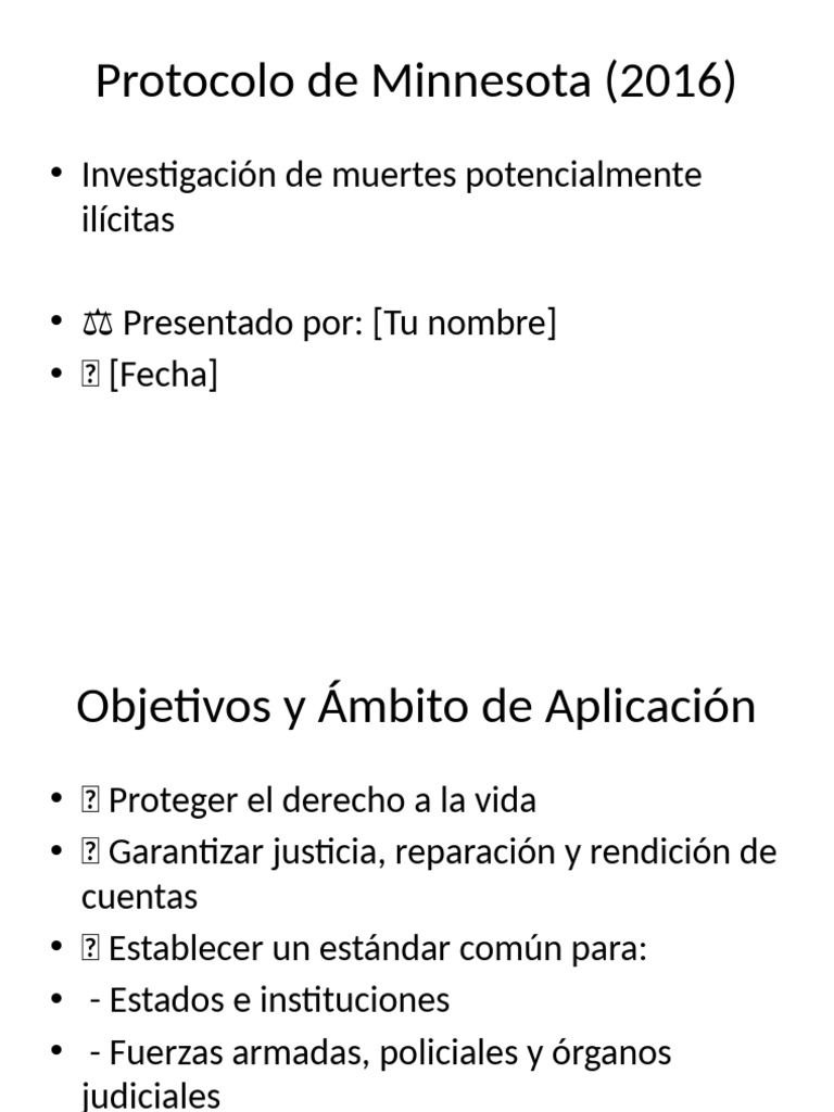 Protocolo Minnesota Presentacion | PDF
