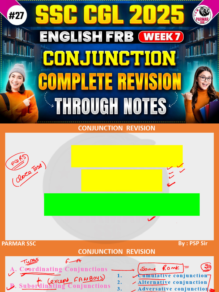 Conjunction Class PDF - English FRB | PDF | Syntax