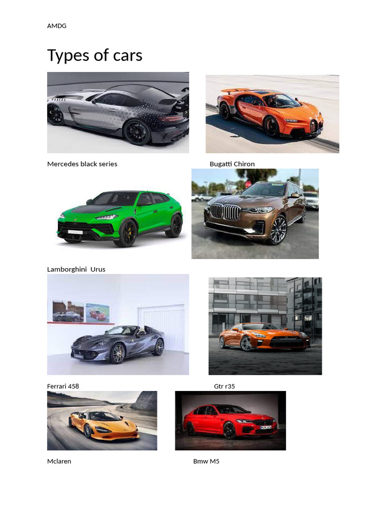 Types of Cars | PDF