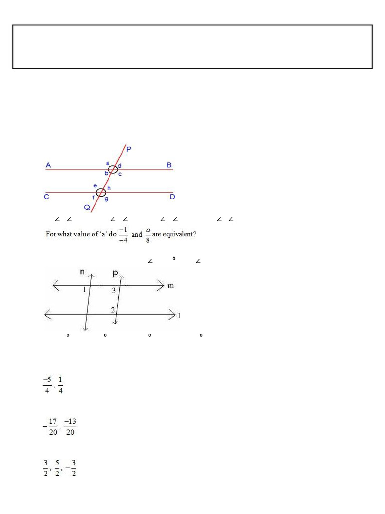 8th Grade Math Test Worksheet | PDF | Numbers | Rational Number