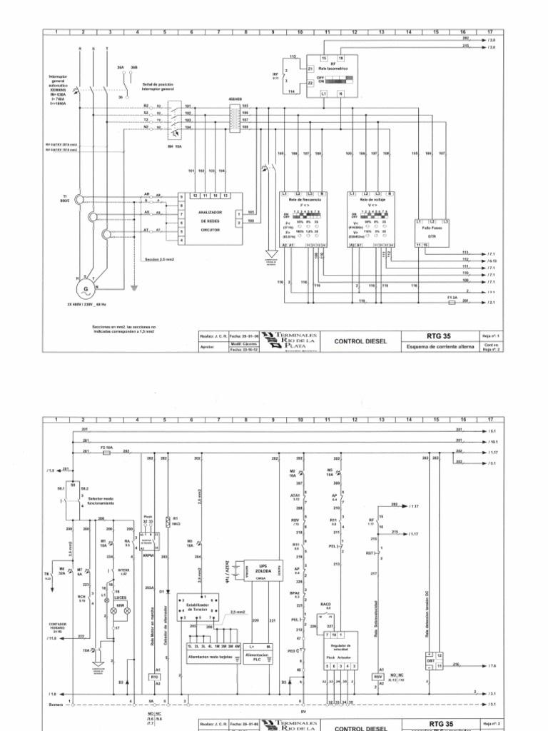 Esquema Electrico Diesel RTG 35 BBBBBBBB | PDF