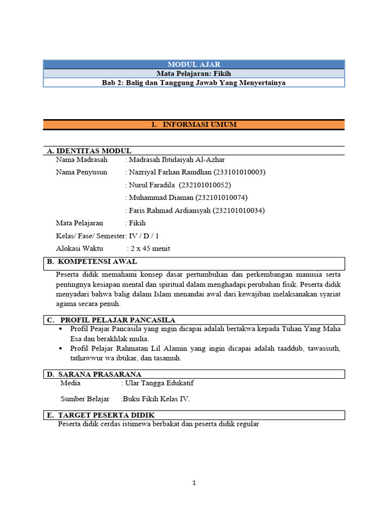 Modul Ajar Kel2 | PDF
