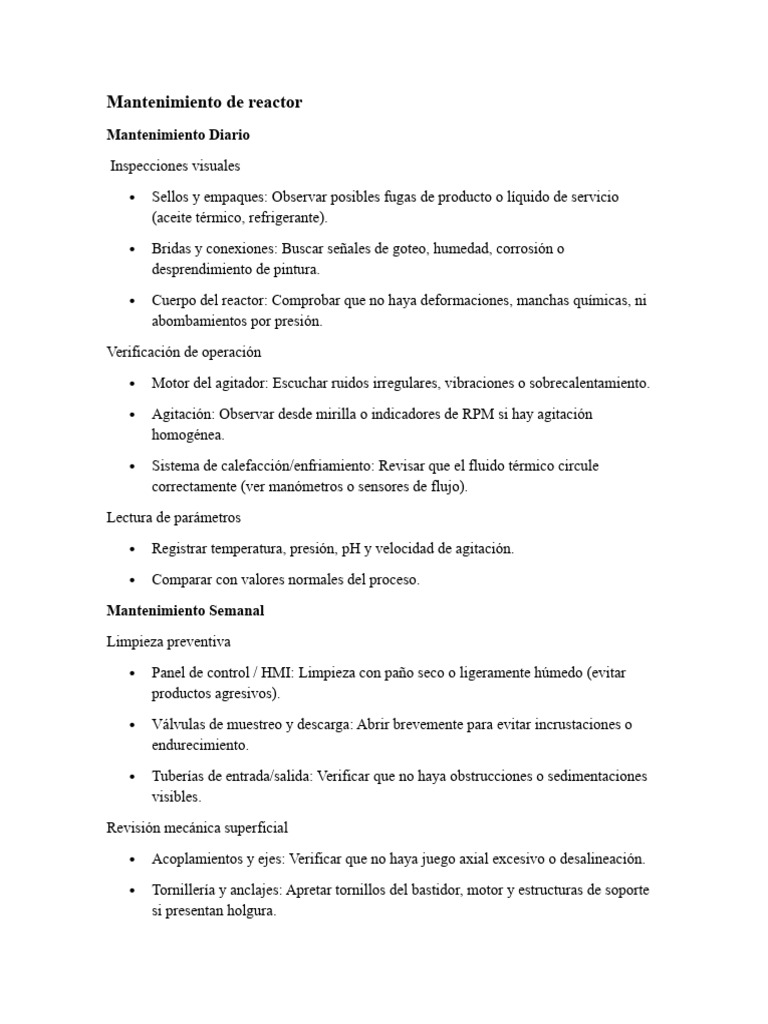 Mantenimiento de Reactores | PDF | Motor a reacción | Sensor