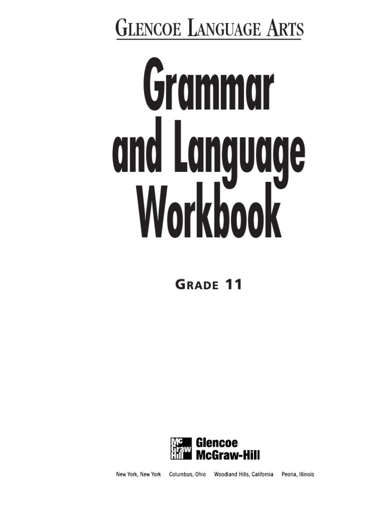 Grammar and Language Workbook, Grade 11 - Glencoe - PDF Room | PDF | Verb | English Grammar