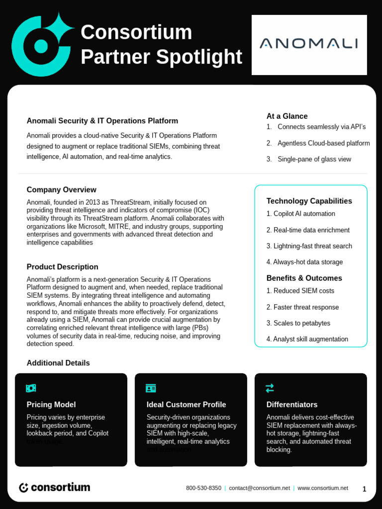 Anomali Security & IT Operations Overview | PDF | Analytics | Automation