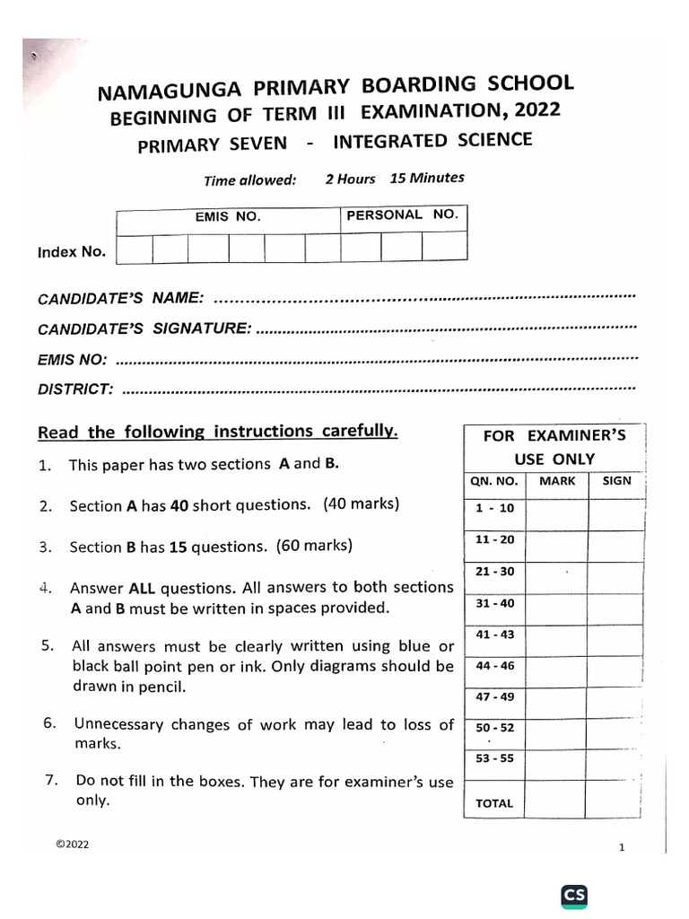 Bot III p7 Science | PDF