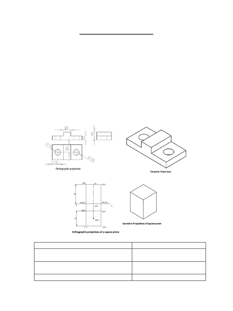 Isometric Projections in Engineering Drawing | PDF | Geometry ...