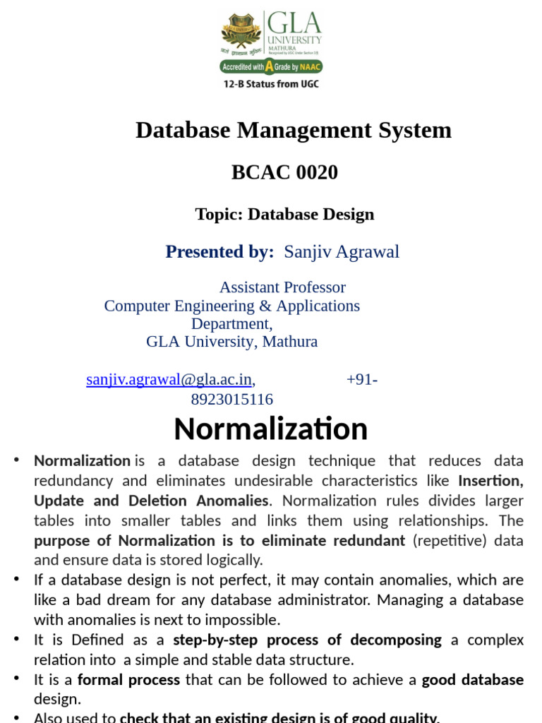 DBMS NOTES (Database Design) | PDF | Databases | Database Design