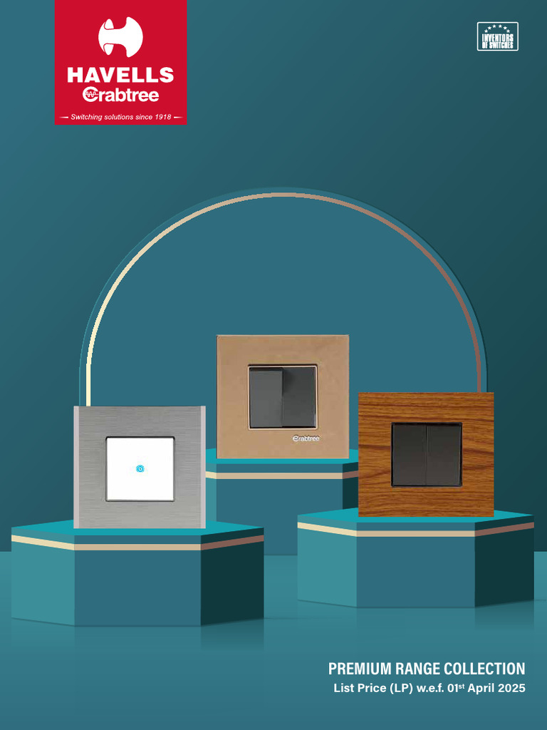 Havells Crabtree Switch Price List 2025 | PDF | Electronics ...