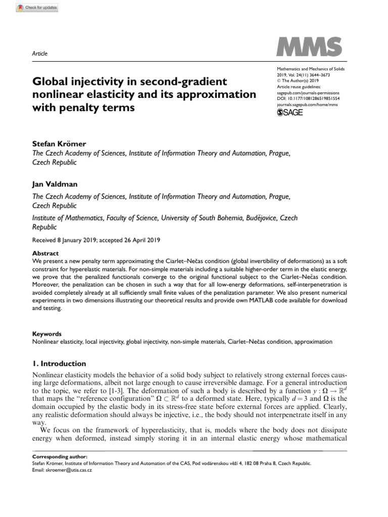 Kromer Valdman 2019 Global Injectivity in Second Gradient Nonlinear ...