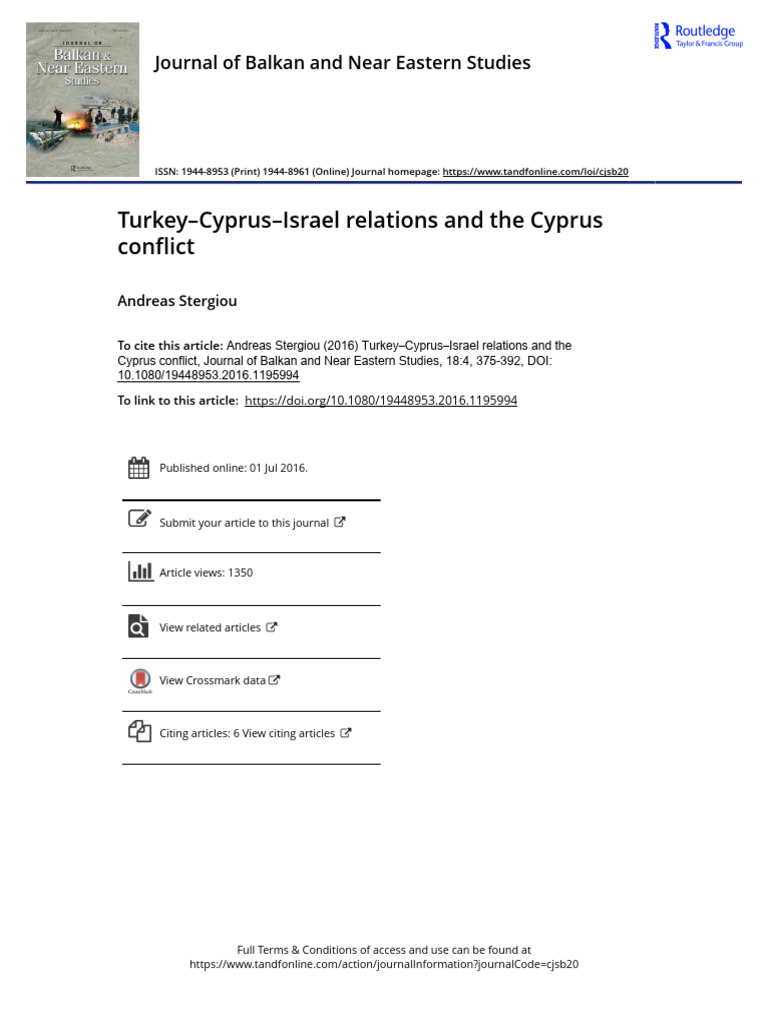 Cyprus-Israel Relations and Energy Dynamics | PDF | Cyprus | Israel