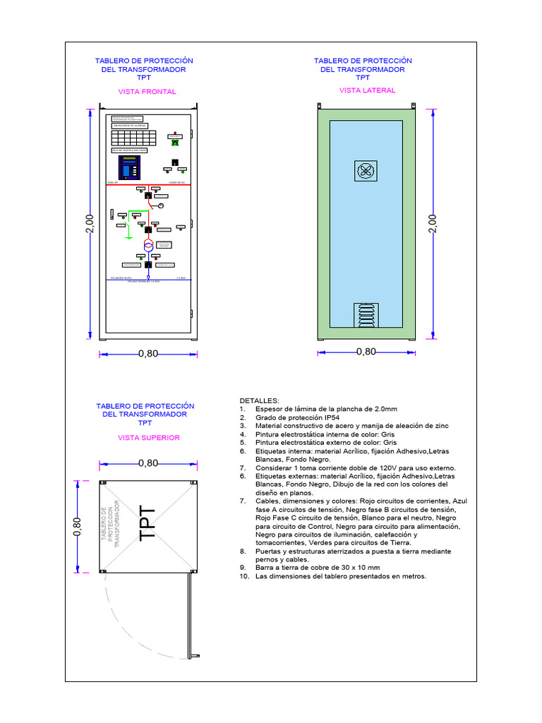 Tablero TPT | PDF | Transformador | Cambiar