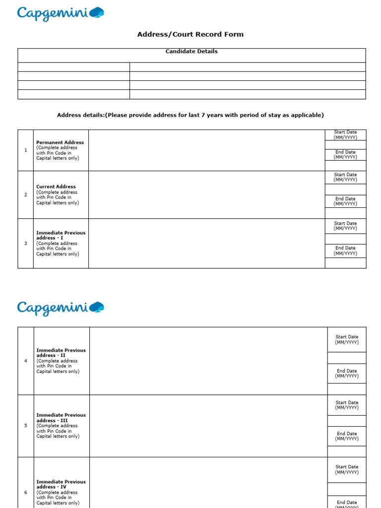 New Court Record Form Instructions | PDF