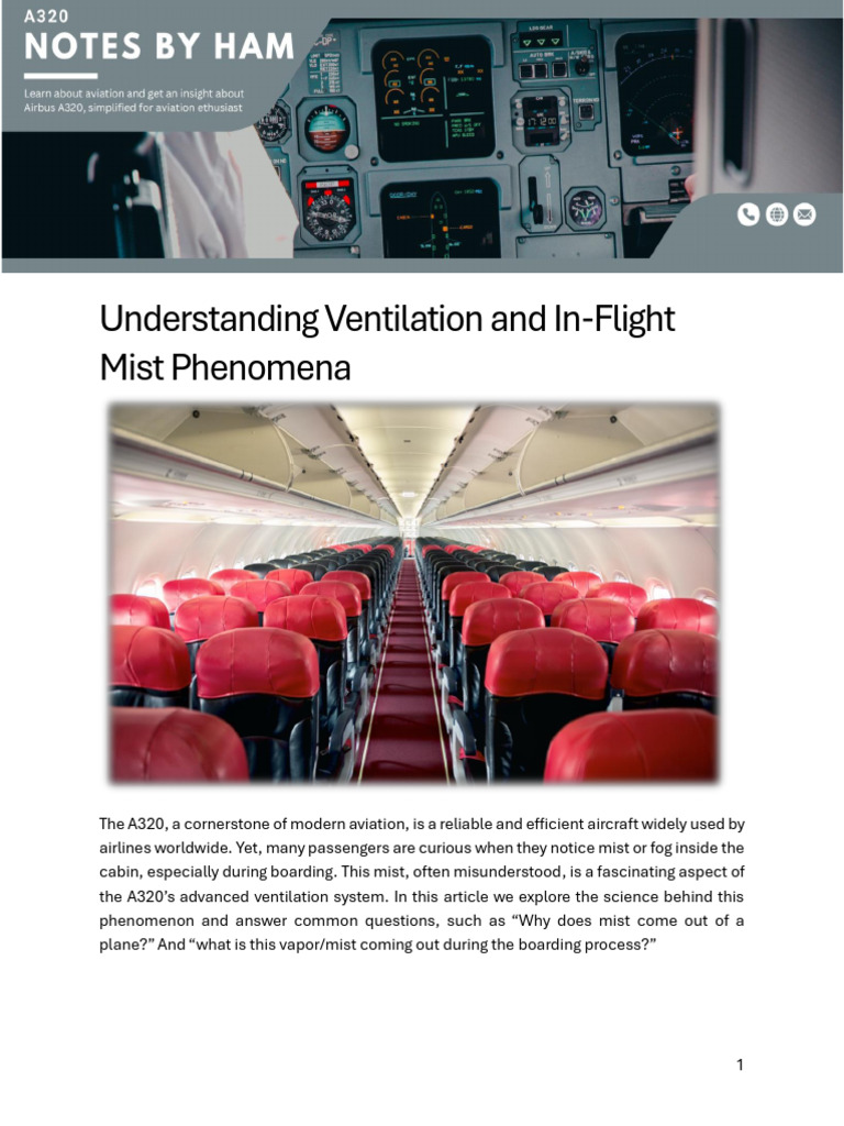 Mist Phenomena During Boarding On Airbus A320 1734783723 | PDF ...
