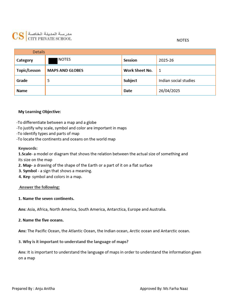 Notes Maps and Globes.26 | PDF | Map | Earth