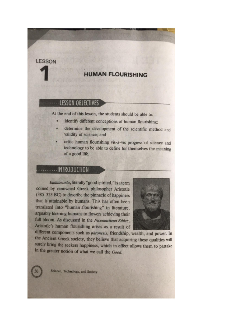 Chapter 2 - Lesson 1 - Human Flourishing | PDF