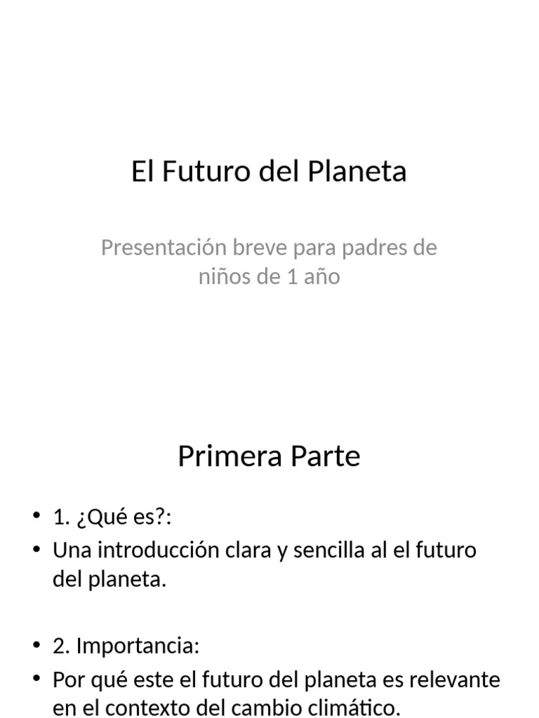 El Futuro Del Planeta | PDF
