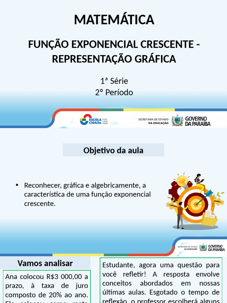 Função Exponencial Crescente: Gráficos e Cálculos | PDF | Juros ...