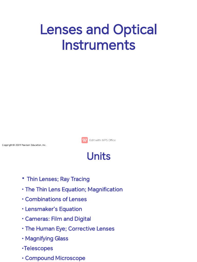 Refraction Through Lenses & Optical Instruments | PDF | Camera Lens ...