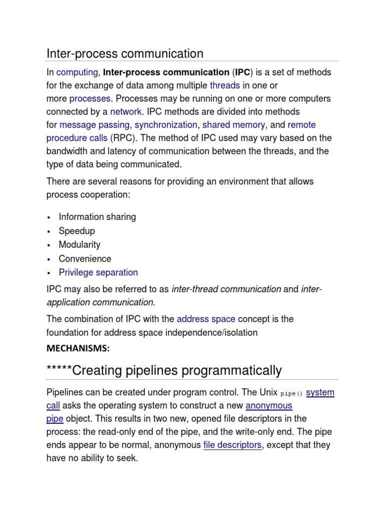 Interprocess Communication Pdf Message Passing Distributed Computing Architecture