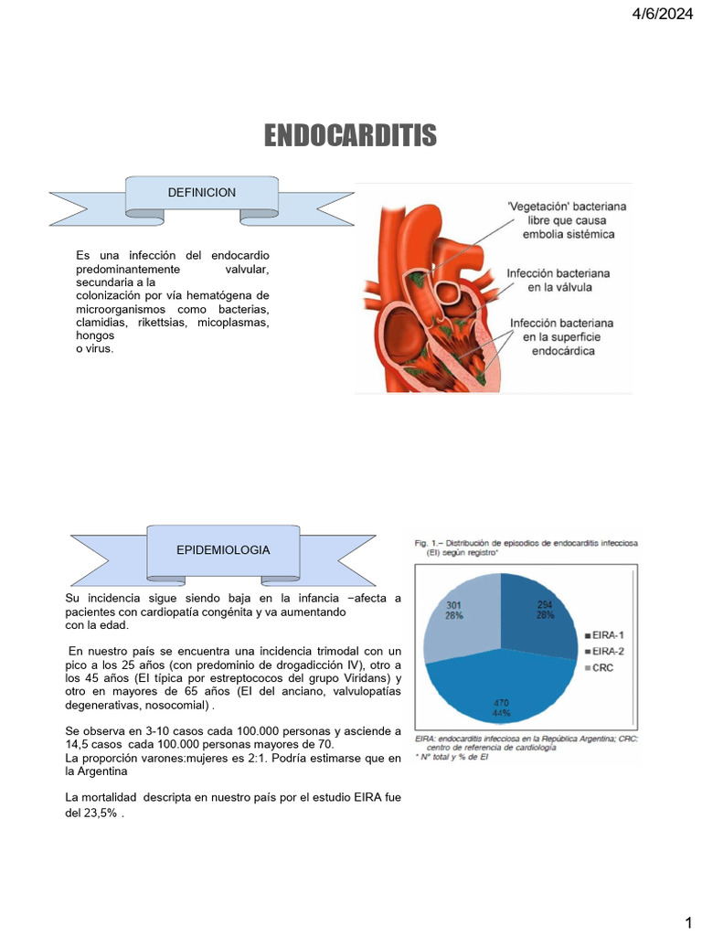Endocarditis | PDF | Especialidades Medicas | Enfermedades y trastornos humanos